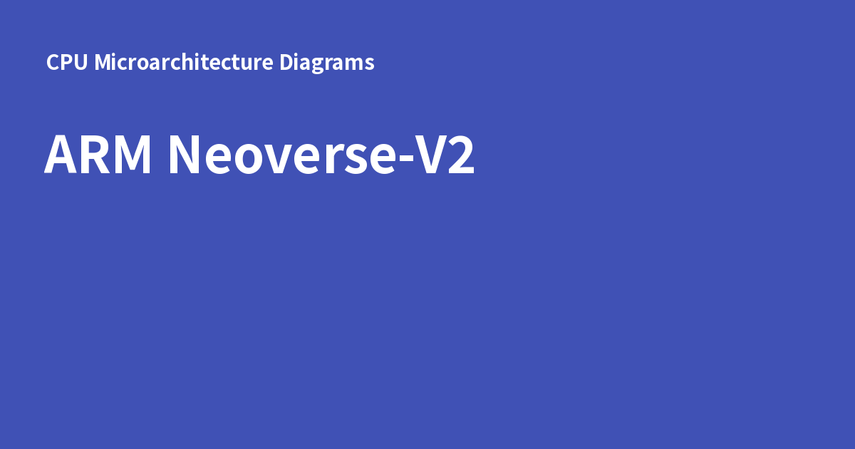 ARM Neoverse-V2 - CPU Microarchitecture Diagrams