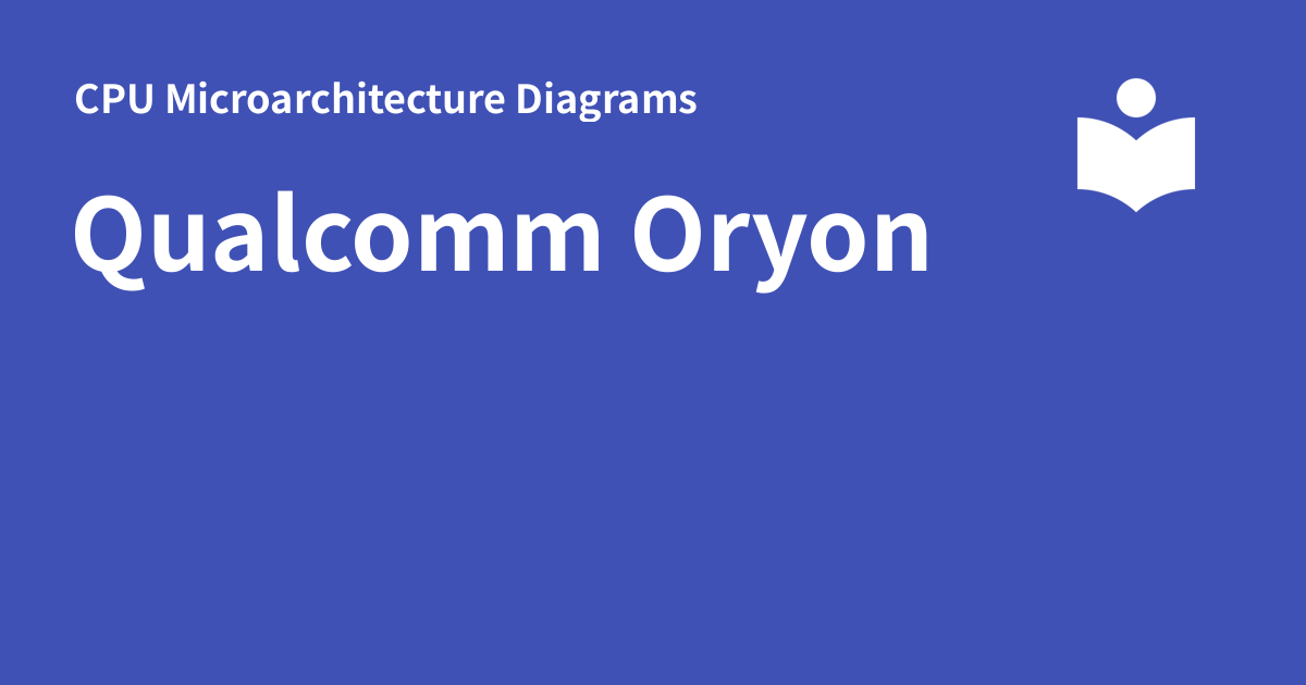 Qualcomm Oryon - CPU Microarchitecture Diagrams